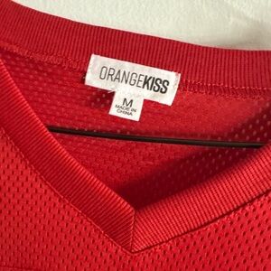 Tops | Red Mesh Jersey With Number 92 | Poshmark